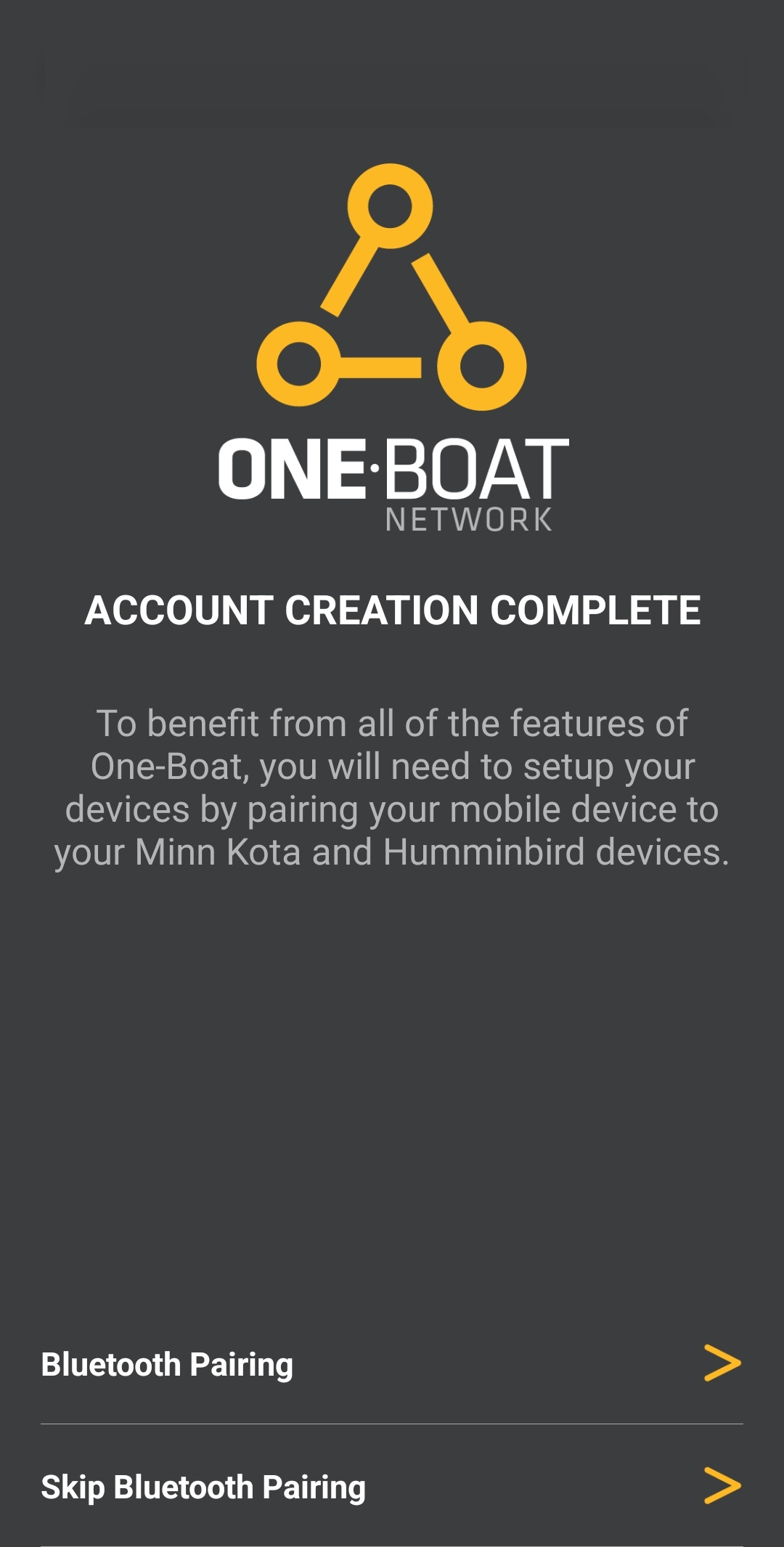 One-Boat Network App: Create Account, Sign-in & Forgot Password ...